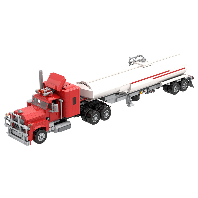 MOC-116126 Mack R Series Red Truck and Tanker Trailer – godbricks