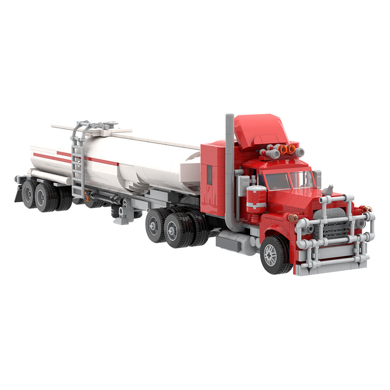 MOC-116126 Mack R Series Red Truck and Tanker Trailer – godbricks