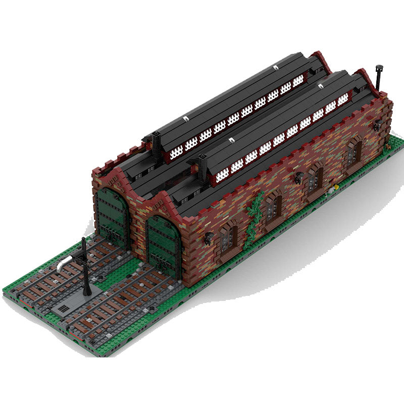MOC-75755 Two-bay Train Power Station Engine Shed – godbricks